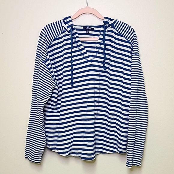 Chaps | Tops | Chaps Striped Hoodie | Poshmark